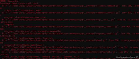 Python——pip 安装出现error Exception Traceback Most Recent Call Last的问题python M Pip Install