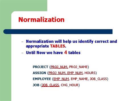 Chapter 5 Normalization Of Database Tables Database Tables