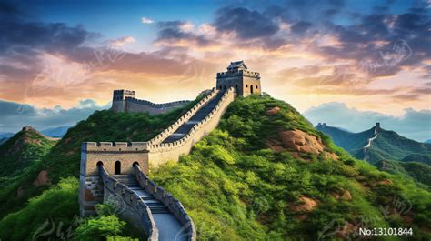 雄伟壮丽的万里长城AI图片下载 红动中国