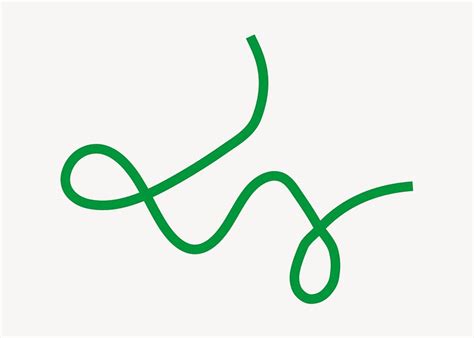 Green Squiggle Abstract Shape Vector Premium Vector Rawpixel