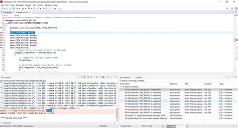 Msp430fr5994 Tidm Filtering Signal Processing Build Errors Msp Low Power Microcontroller