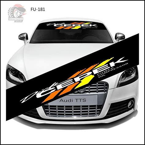 Sticker สติ๊กเกอร์คาดกระจก รถยนต์ คาดหน้าบังแดด รถซิ่ง ติดกระจก โลโก้ ติดรถ แต่งรถรถยนต์ รถกระบะ