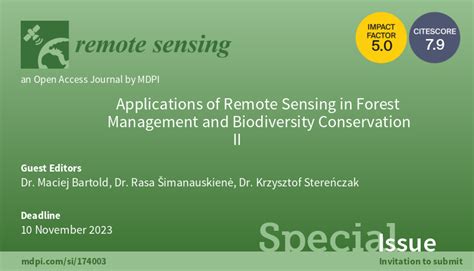 Rusza Druga Edycja Remote Sensing Special Issue „applications Of Remote