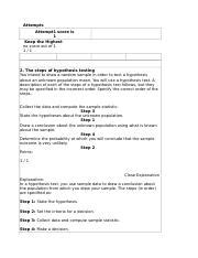 Understanding The Steps Of Hypothesis Testing Course Hero
