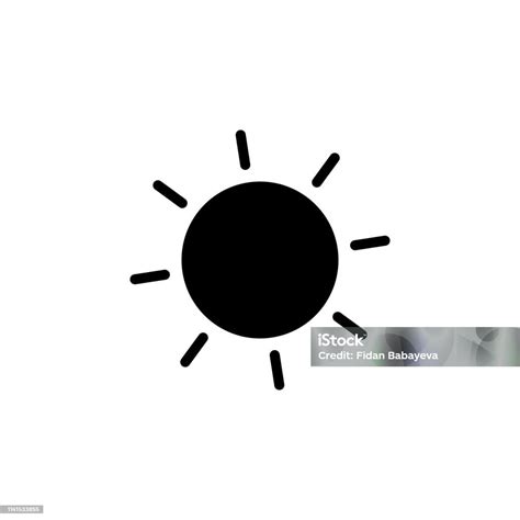 태양 아이콘입니다 날씨 그림의 요소입니다 기호와 기호는 웹 로고 모바일 앱 Ui Ux에 사용할 수 있습니다 0명에 대한 스톡 벡터 아트 및 기타 이미지 Istock