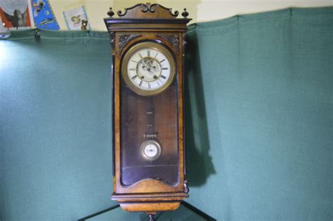 Купить Часы настенные старинные с боем с выносным анкером Полированное дерево эмаль Xix век