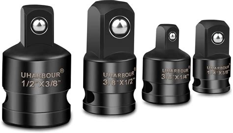Uharbour Socket Adapter Set 1 2 To 3 8 Scoket Adapter 1 4 To 3 8 Socket Adapter 3 8 To 1 4