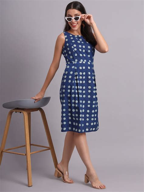 Buy Kalini Boat Neck Polka Dot Sheath Dress Dresses For Women