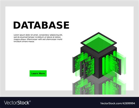 Data Center Isometric Icon Database And Cloud Vector Image