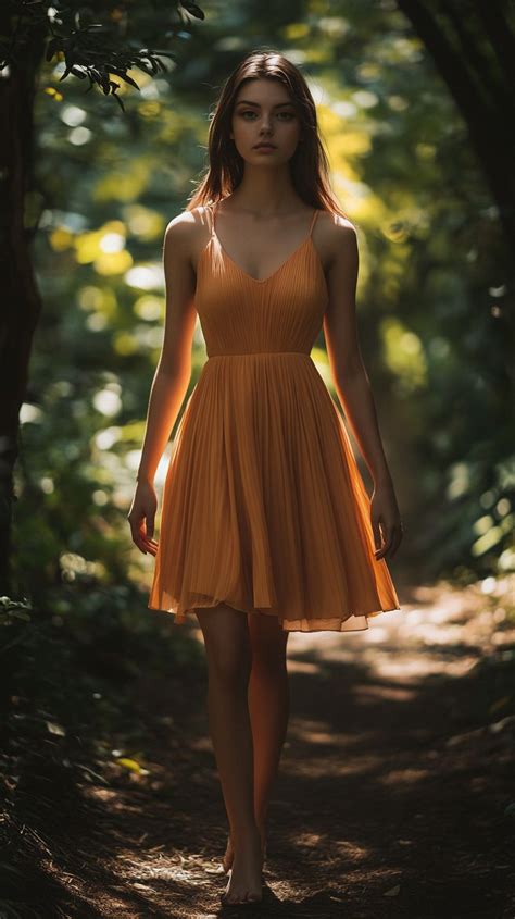 Модный образ девушка в ярком платье в роскошном саду Women