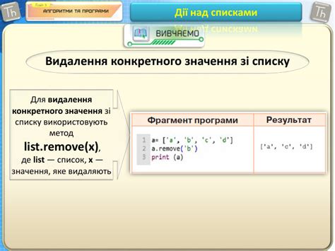 Дії над списками у мові програмування Python