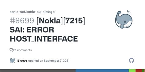 Nokia 7215 Sai Error Hostinterface · Issue 8699 · Sonic Netsonic