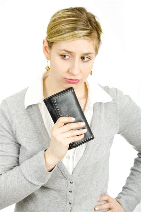 Woman With A Wallet Stock Image Image Of Attractive