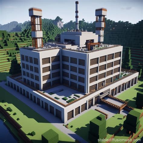 Minecraft Modern Factory Stable Diffusion Online