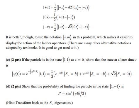 Solved A Spin 1 Particle Interacts With An External Magnetic