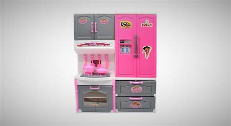 اسباب بازی آشپزخانه کوچک Toy چوبی چمدانی باربی افزایش قدرت تخیل آراد