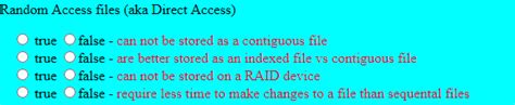 solved random access files aka direct access true false