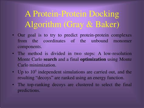 Ppt Protein Docking And Interactions Modeling Powerpoint Presentation Id 7017209