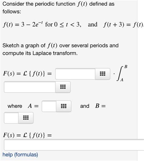 Solved Consider The Periodic Function F T Defined As Chegg