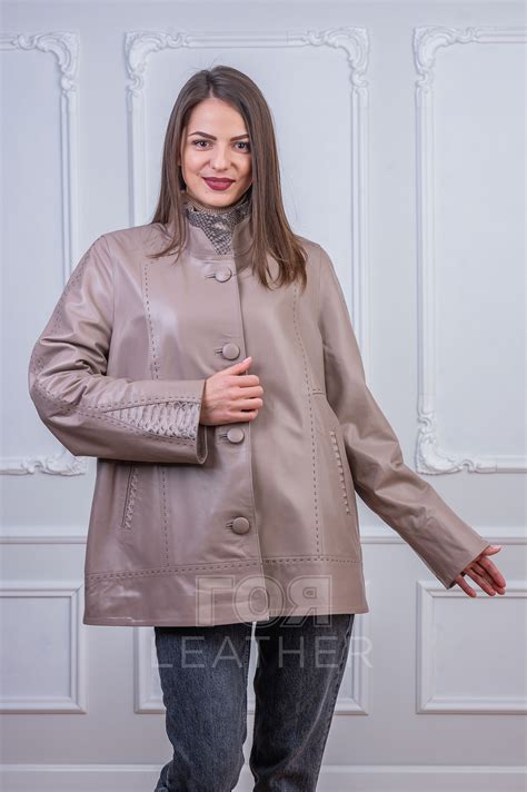 ️Луксозно късо кожено манто - ГОЯ LEATHER