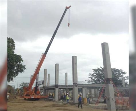 Instalación De Columnas Vigas Y Losas De Concreto E King Sing Grúas