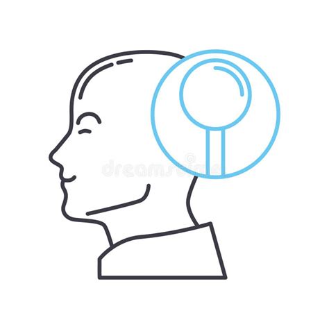 Human Analysis Line Icon Outline Symbol Vector Illustration Concept Sign Stock Vector