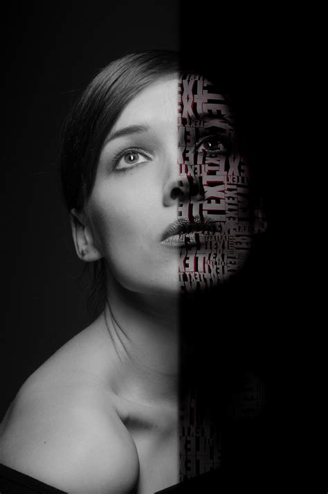 Text Portrait Effect On Behance