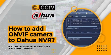 How To Add ONVIF Camera To Dahua NVR CUCCTV