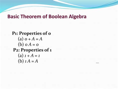 Boolean Algebra Ppt
