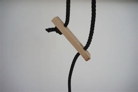 Pp Abspannseil Schwarz Mit Holzspanner