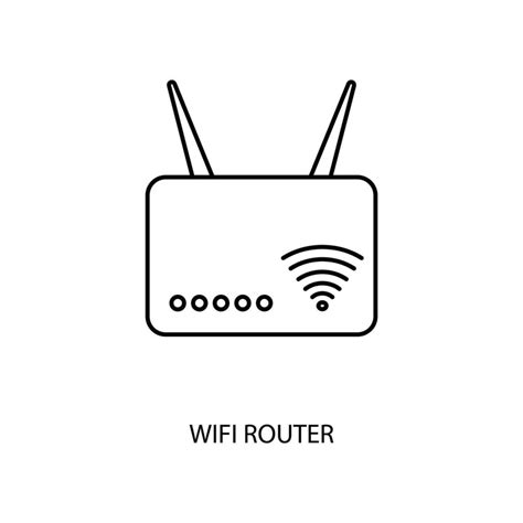 Wifi Router Concept Line Icon Simple Element Illustration Wifi Router Concept Outline Symbol