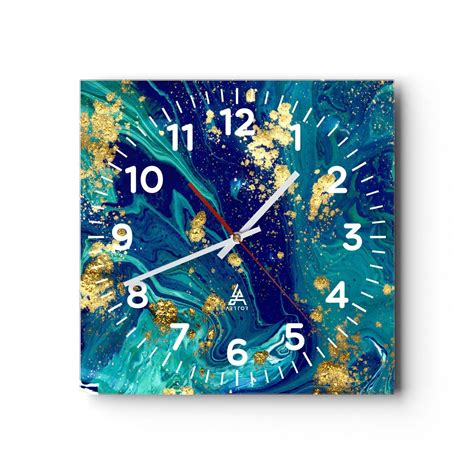 Zegar ścienny Płatki Słońca 40x40cm Abstrakcja Sztuka Grafika