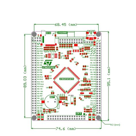Stm32f407zet6 Development Board M4 Stm32f4 Core Board Arm Development