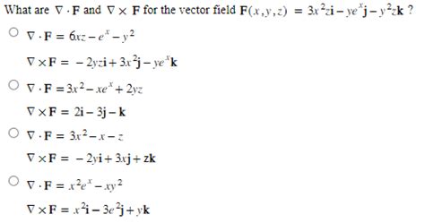 Solved What Are F And F For The Vector Field Chegg Com