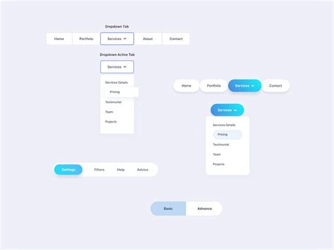 Tab And Button Ui Design Elements By Jahiduiux On Dribbble