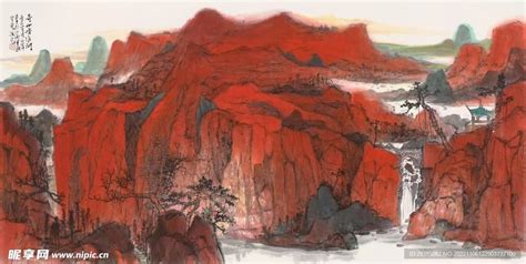 奇山秀水间设计图 绘画书法 文化艺术 设计图库 昵图网