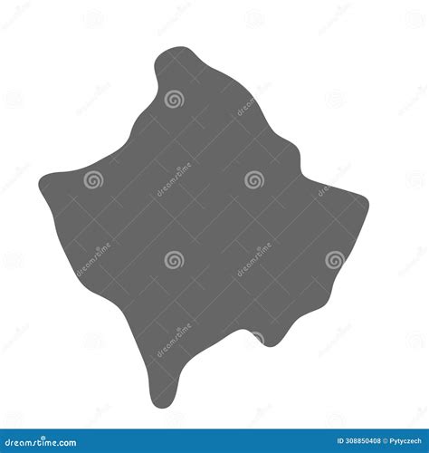 Kosovo Simplified Smooth Vector Country Map 308850408