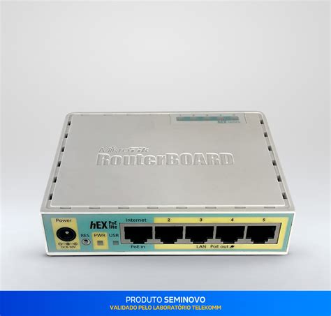 MIKROTIK ROUTERBOARD HEX POE RB UPR S FONTE SEMINOVO