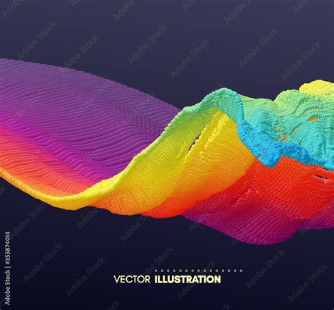 Array With Dynamic Emitted Particles A Wave Formed From Many Spheres Abstract Background D