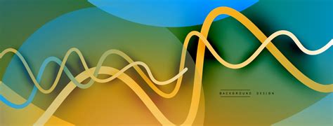 Abstract Gradient Background With Wave Line Vector Image