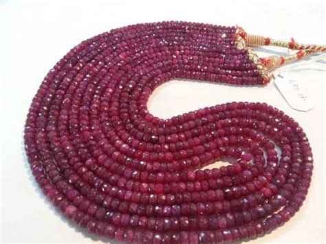 Natural Red Ruby Beads Shape Rondelle At Rs 120 Carat In Jaipur ID 5109535248