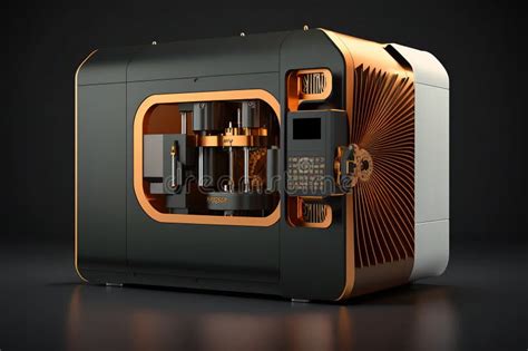 Precision In Action Illustration Of A Modern Cnc Milling Machine Stock Illustration