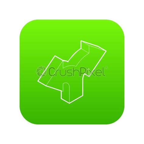 Two Way Direction Arrow Icon Green Vector Stock Vector 5735201 Crushpixel