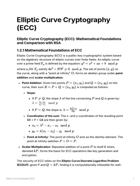 2 Elliptic Curve Cryptography Ecc Pdf Key Cryptography Cryptography