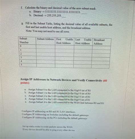 Solved Objectives Design An Ip Addressing Scheme Assign Ip