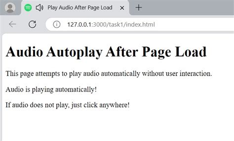 Play Audio After Page Load In JavaScript