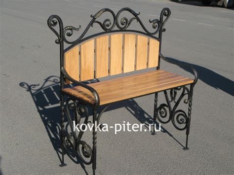 Кованая скамейка (мини) - Ковка Питер: художественная ковка в СПб