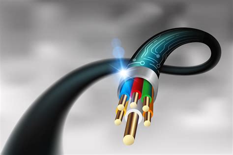 High Speed Fiber Optic Cable Close Up Vector Art At Vecteezy Hot Sex Picture