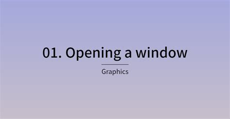 Graphics OpenGL Tutorial 01 Opening A Window