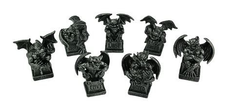 Things2die4 Gunmetal Resin Seven Deadly Sins Mini Gargoyle Character